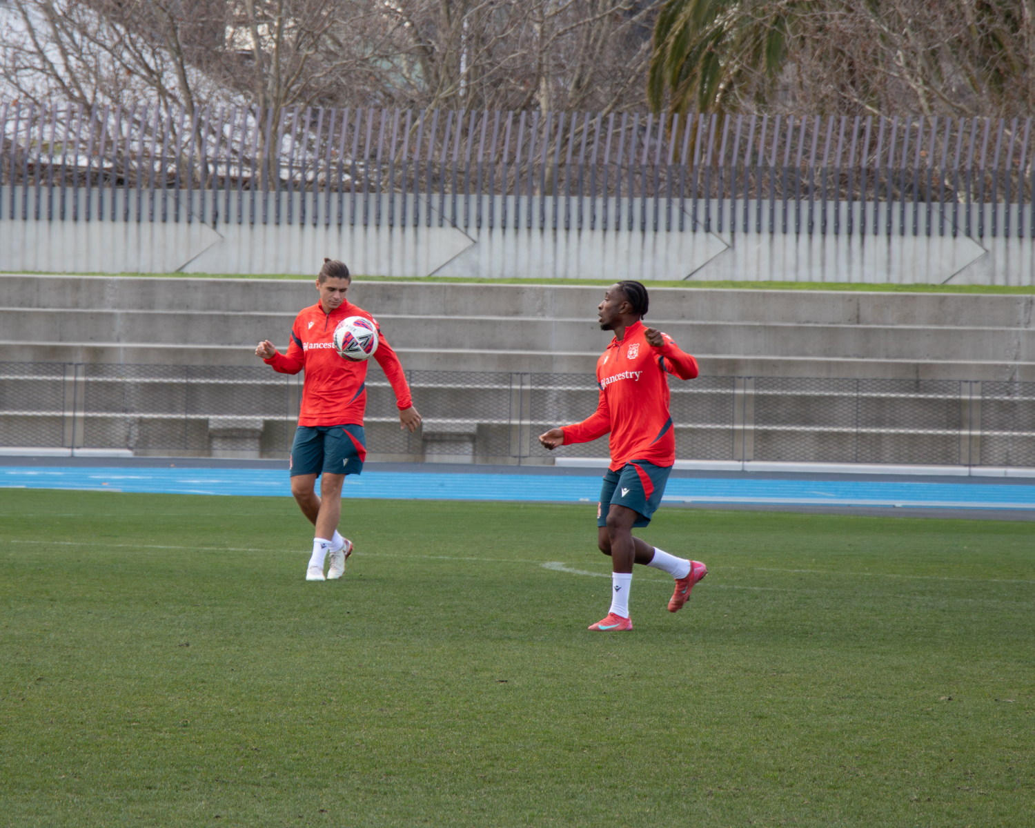 Wrexham FC train at Lakeside Stadium - State Sport Centres